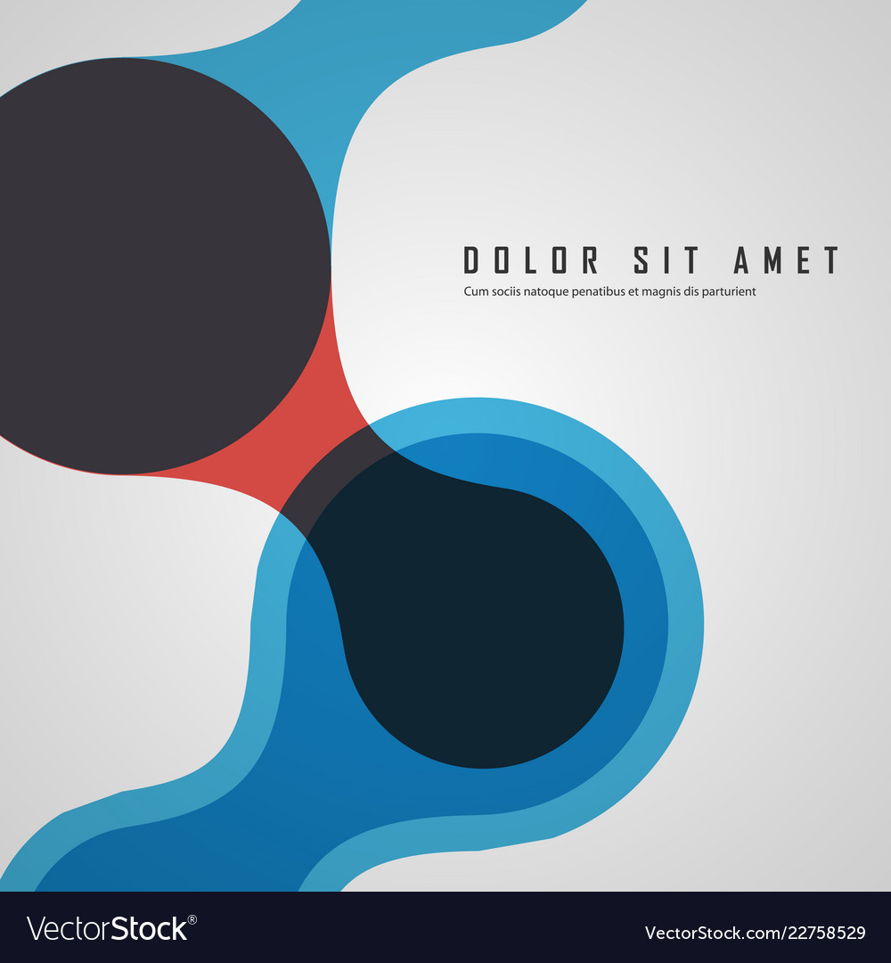 Two Interconnected Molecules Shapes Royalty Free Vector