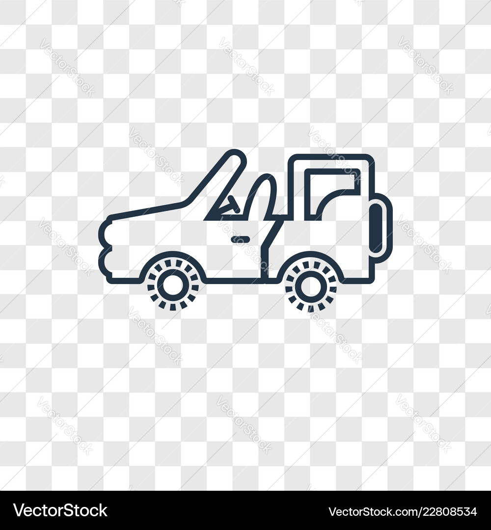 Army car concept linear icon isolated Royalty Free Vector