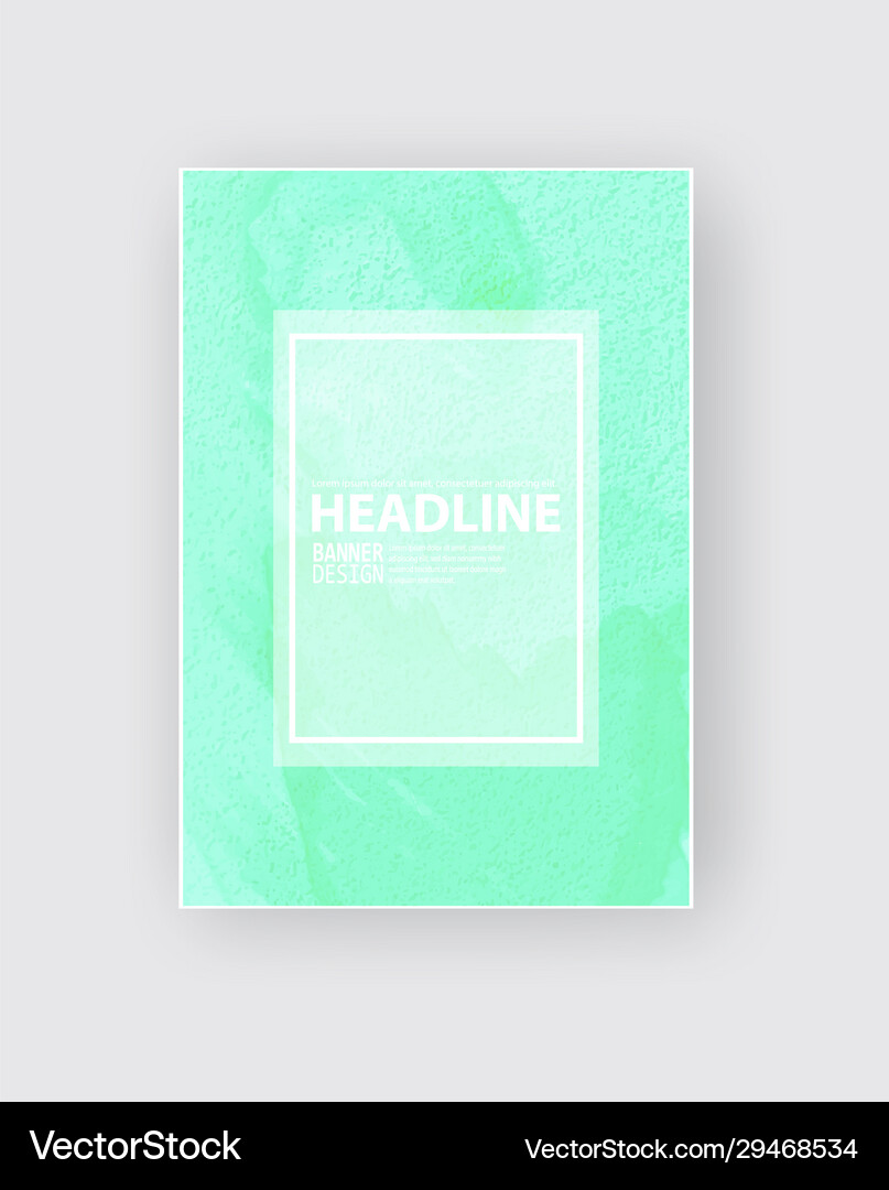 Card with hand drawn watercolor background Vector Image