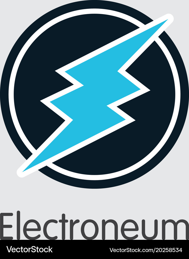 Electroneum - cryptocurrency colored logo Vector Image