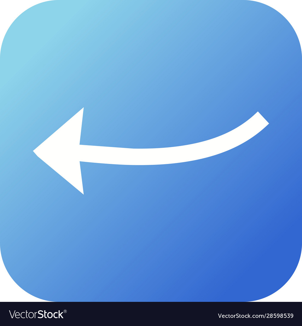 Beautiful arrow pointing left glyph icon Vector Image Beautiful arrow pointing left glyph icon Vector Image