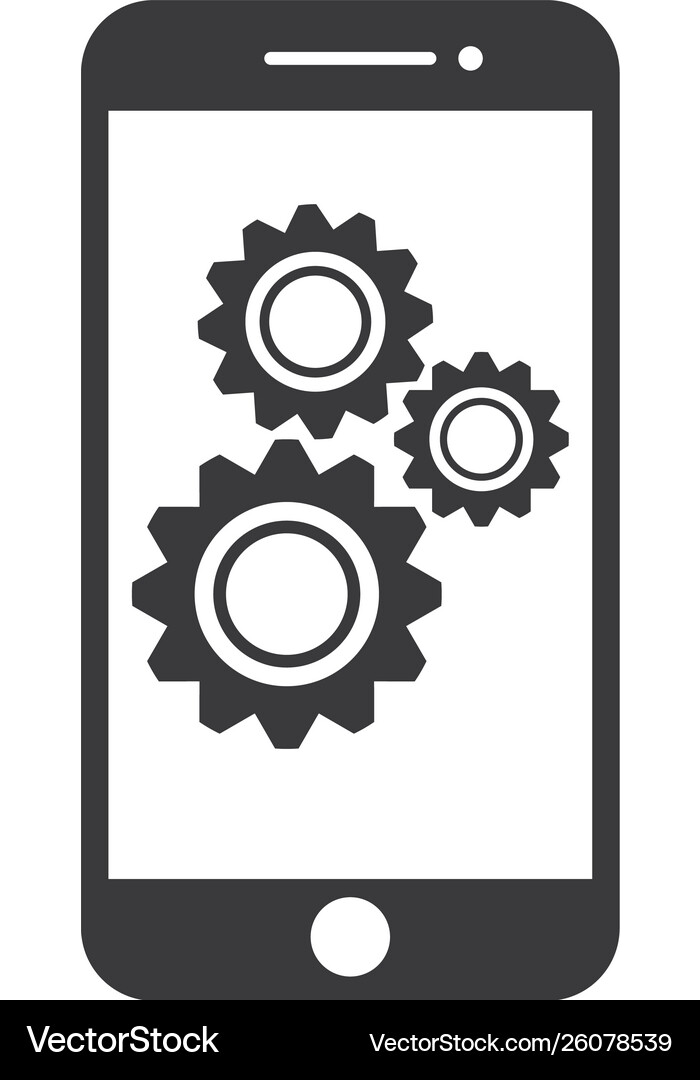 Smartphone repair logo icon design Royalty Free Vector Image