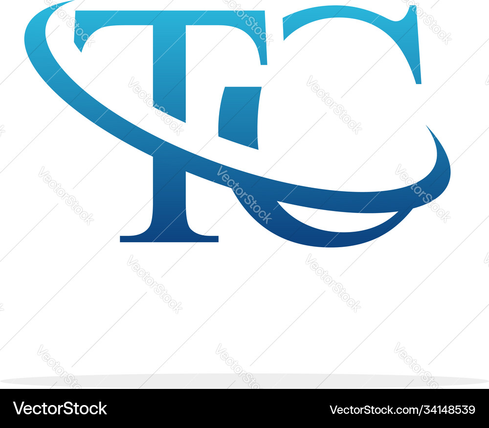 Tc logo art icon design image Royalty Free Vector Image