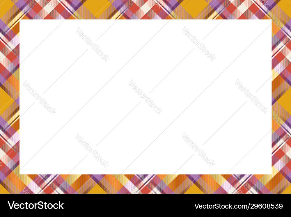Vintage frame scottish border pattern retro Vector Image