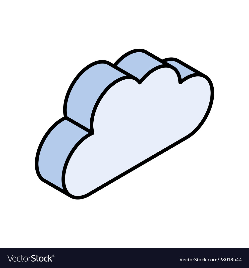 Clouds shape on white background Royalty Free Vector Image