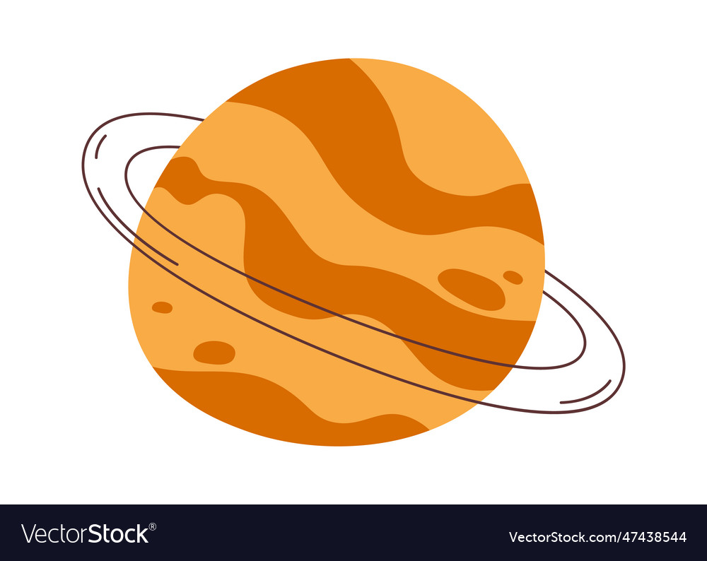 Hand drawn ring planet Royalty Free Vector Image