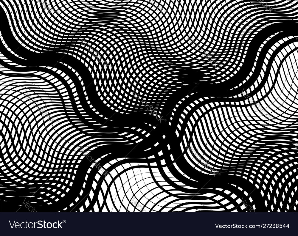Irregular geometric pattern background with wavy Vector Image