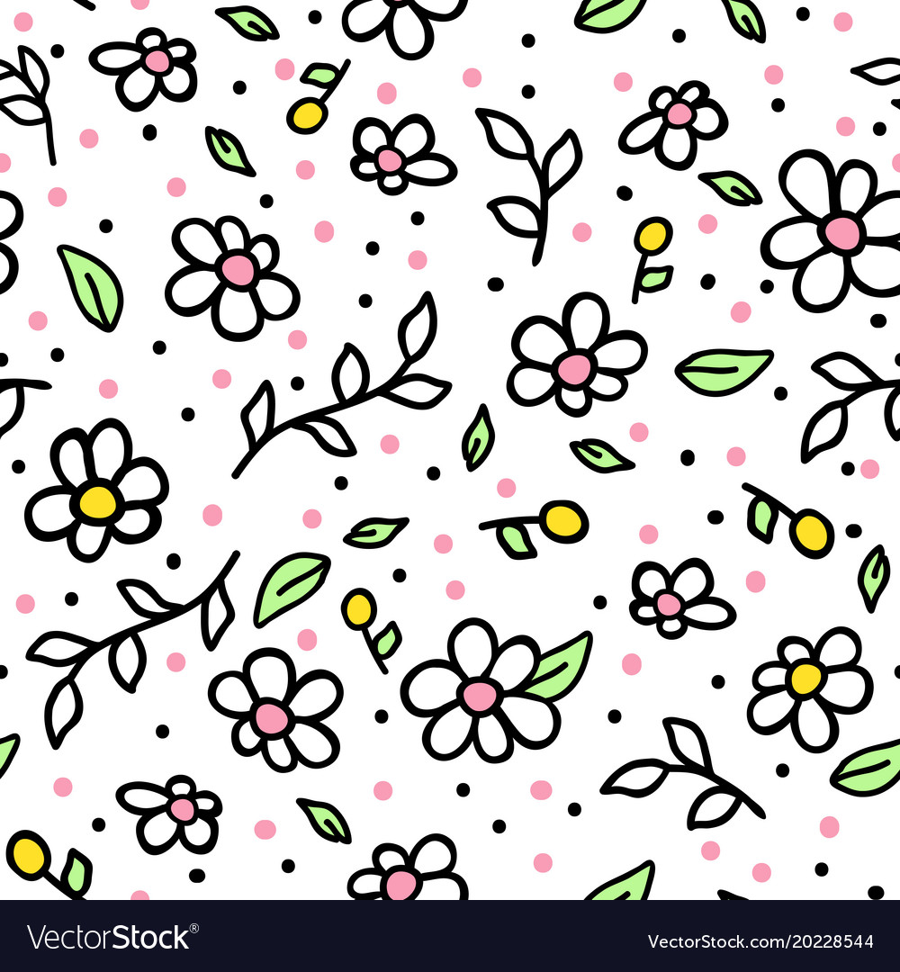 Seamless pattern doodle Royalty Free Vector Image