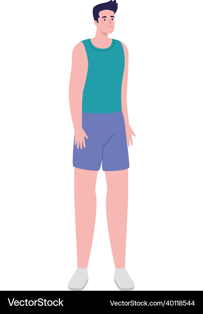 Standing male athlete Royalty Free Vector Image