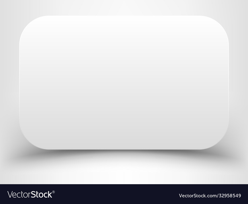 Blank White Rectangle With Rounded Corners Vector Image