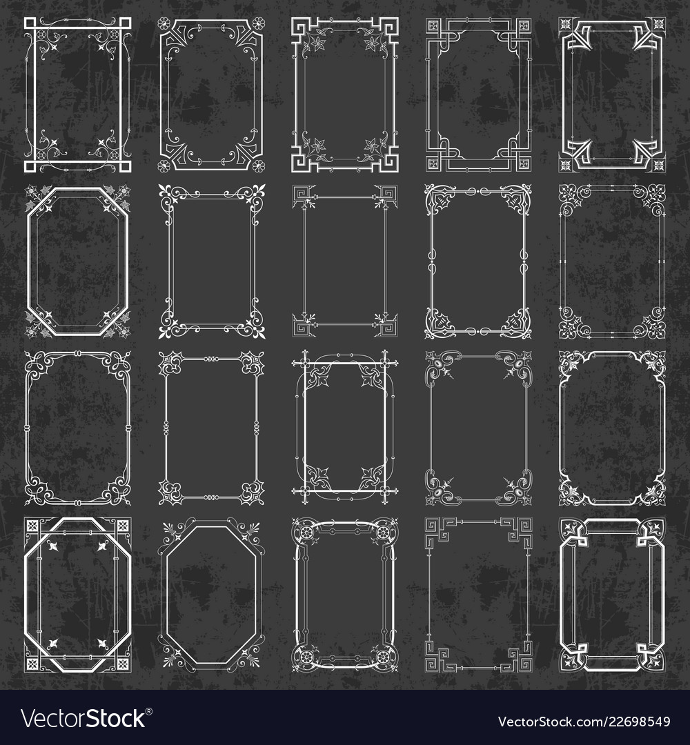 Elegant Calligraphic Frames Royalty Free Vector Image