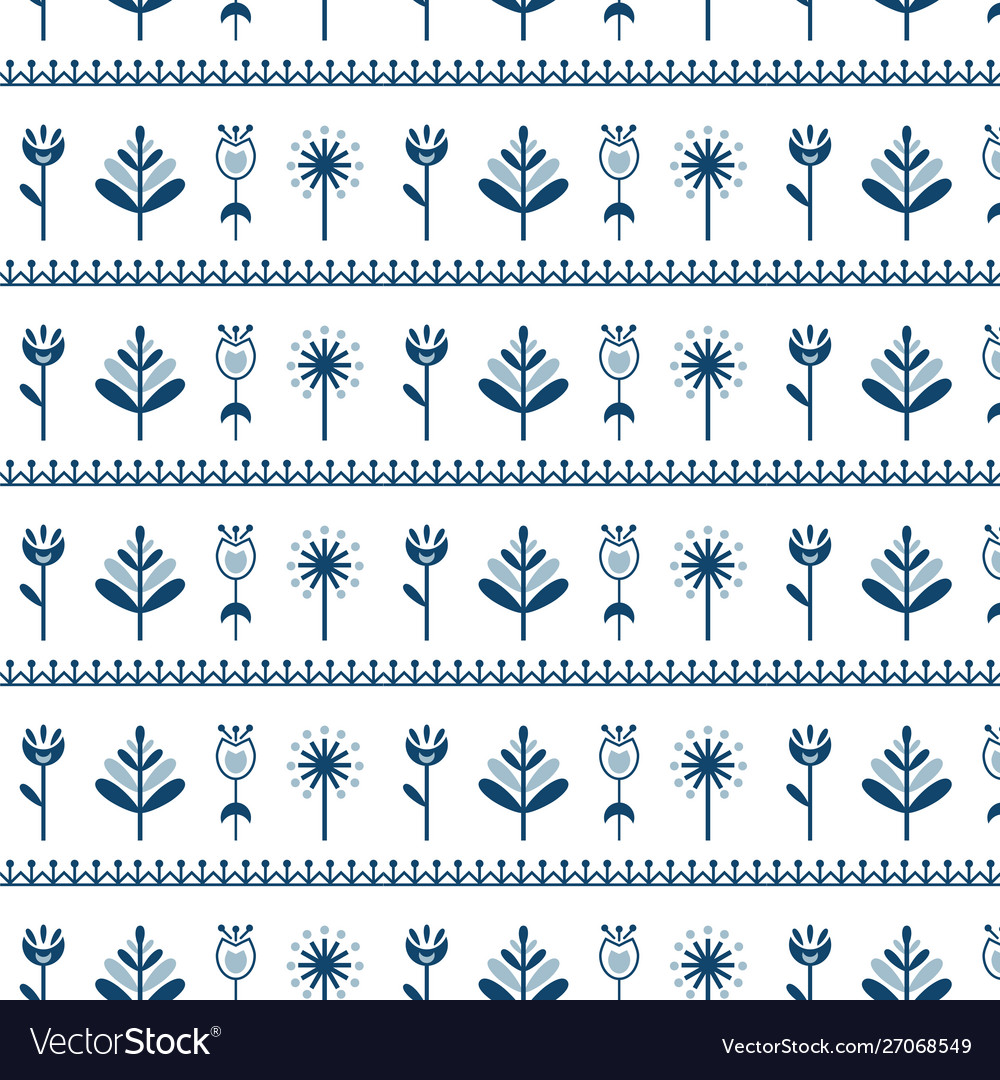 Folk art pattern Royalty Free Vector Image - VectorStock