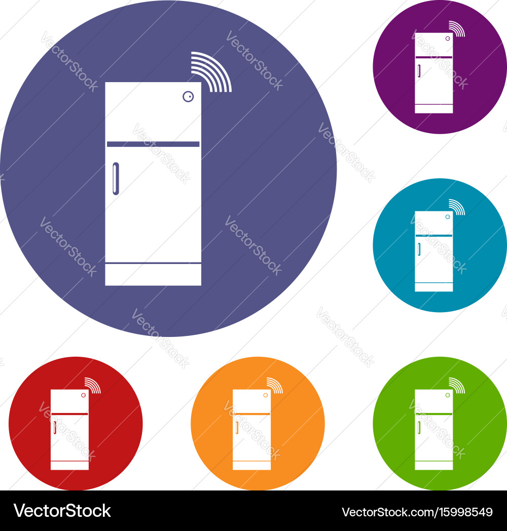 Fridge icons set Royalty Free Vector Image - VectorStock