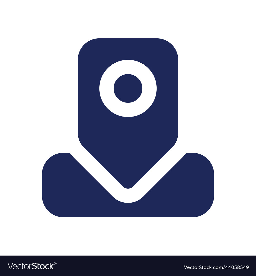 Location pin black glyph ui icon Royalty Free Vector Image