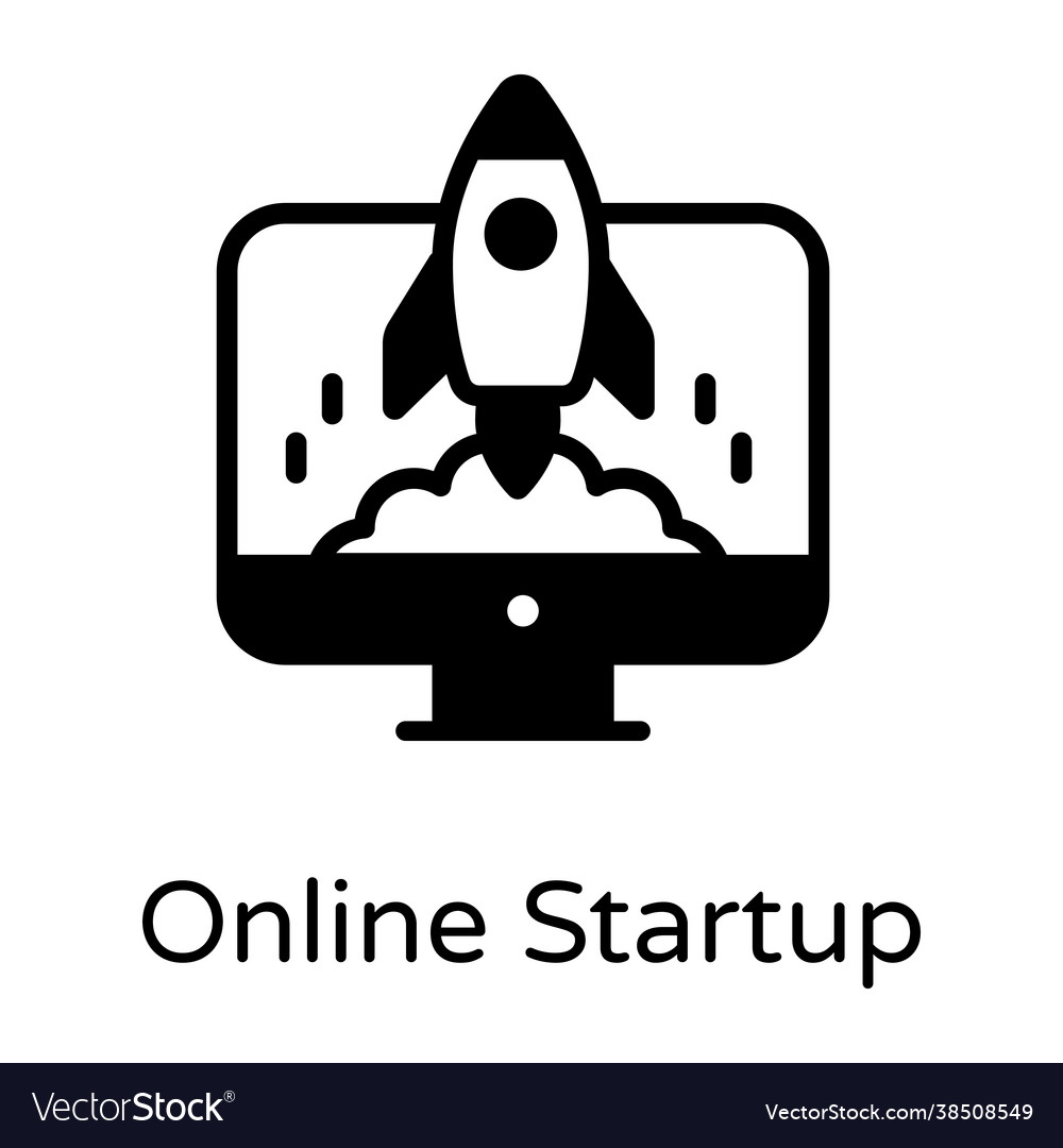 Online startup Royalty Free Vector Image - VectorStock