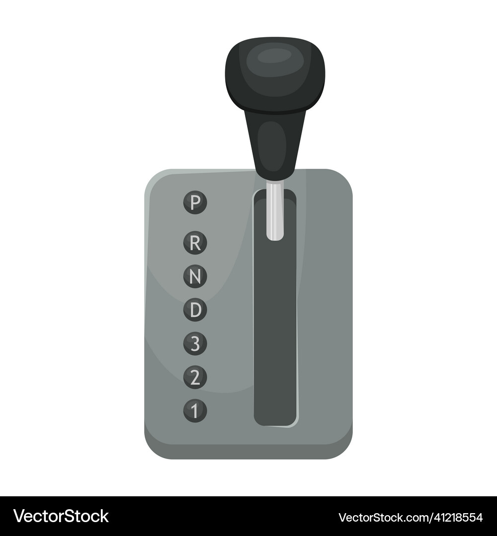 A manual transmission car device simple style Vector Image
