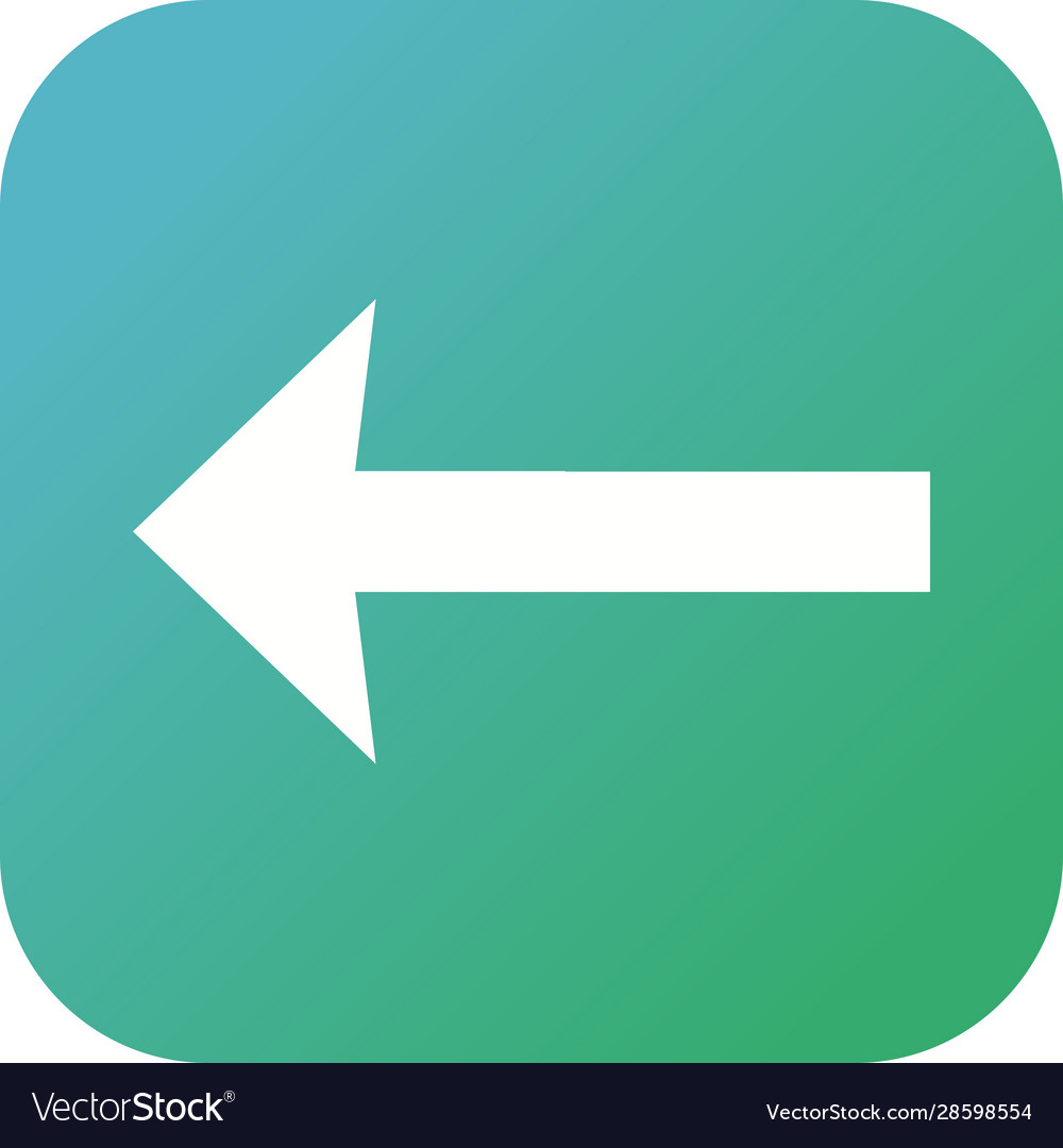 Beautiful left arrow glyph icon Royalty Free Vector Image Beautiful left arrow glyph icon Royalty Free Vector Image