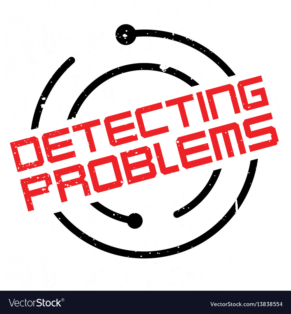 Detecting Problems Rubber Stamp Royalty Free Vector Image