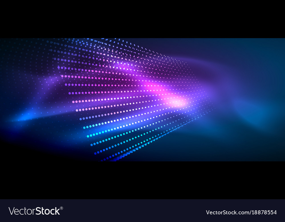 Neon light effects particles Royalty Free Vector Image