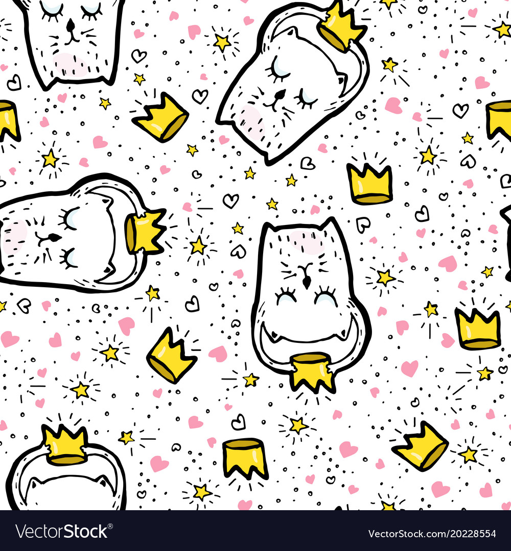 Seamless pattern doodle Royalty Free Vector Image