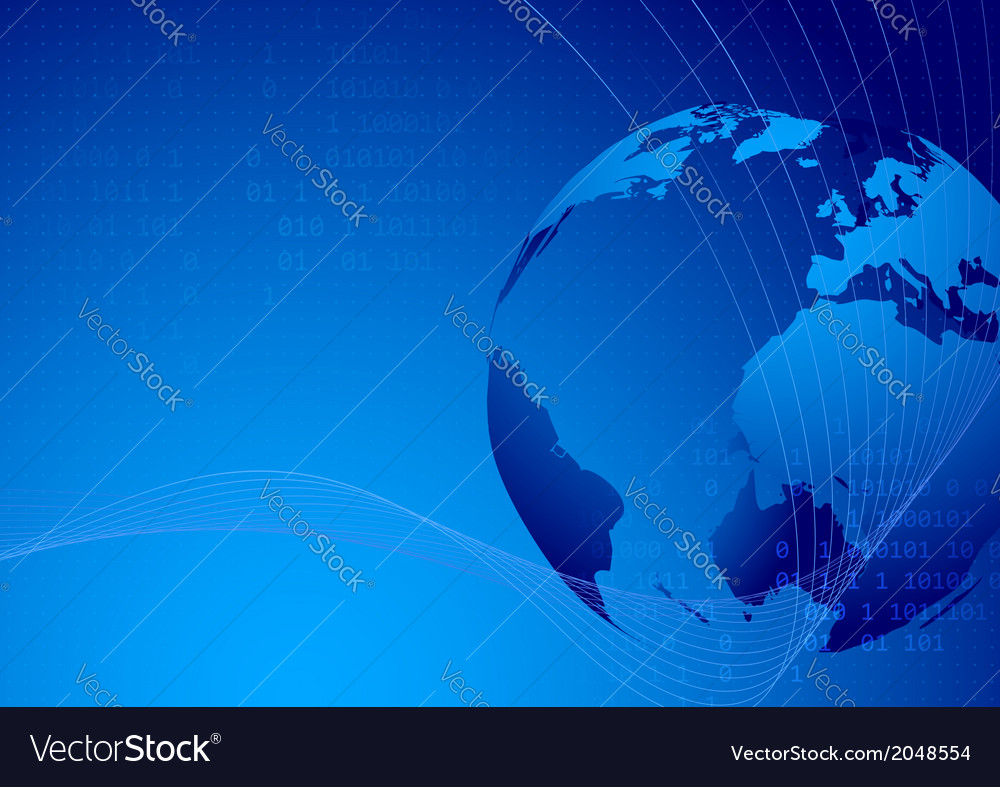 World map technological background Royalty Free Vector Image