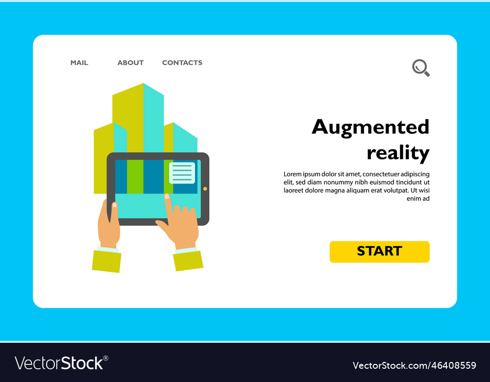 Augmented reality flat icon Royalty Free Vector Image Augmented reality flat icon Royalty Free Vector Image