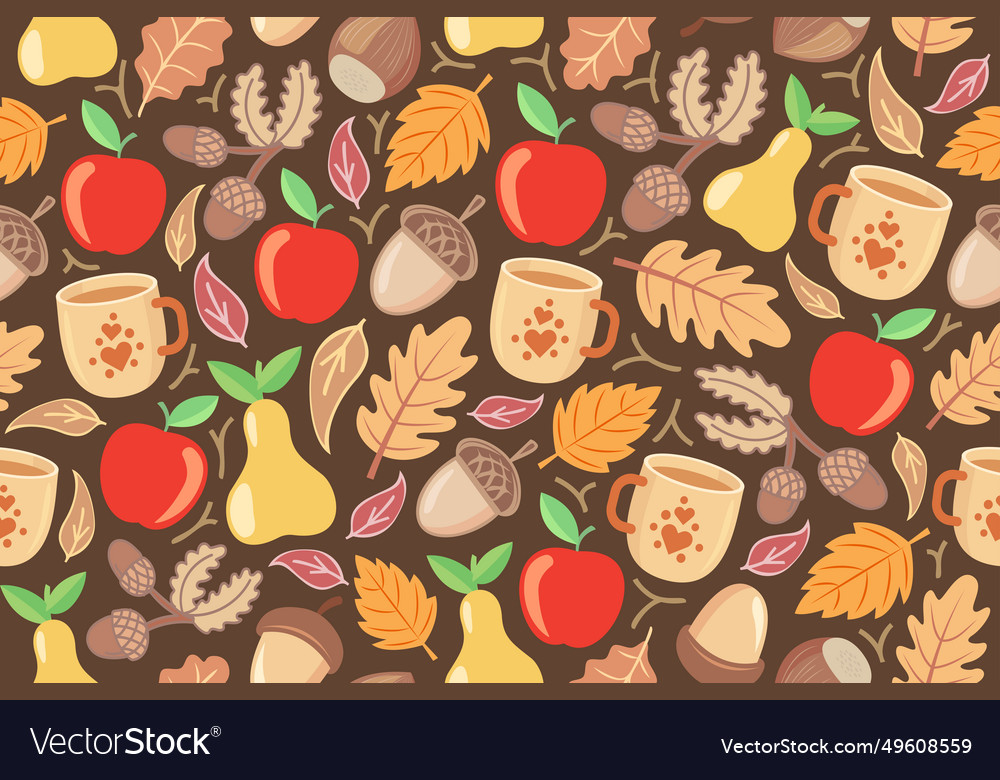 Autumn pattern Royalty Free Vector Image - VectorStock