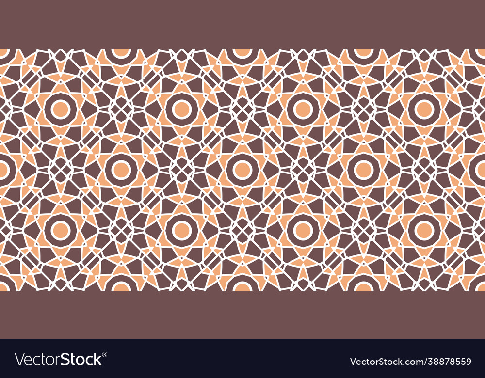 Border arabic pattern Royalty Free Vector Image
