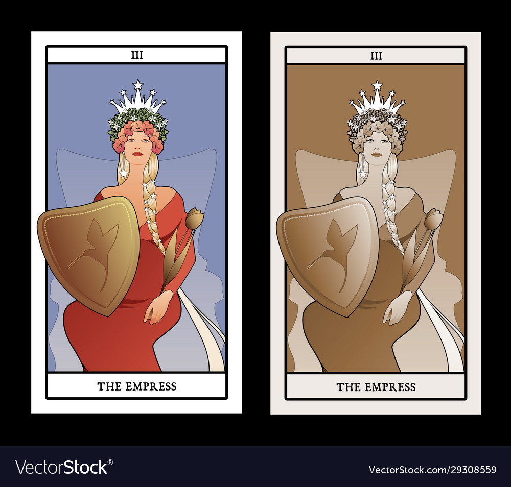 Major arcana tarot cards the empress beautiful Vector Image