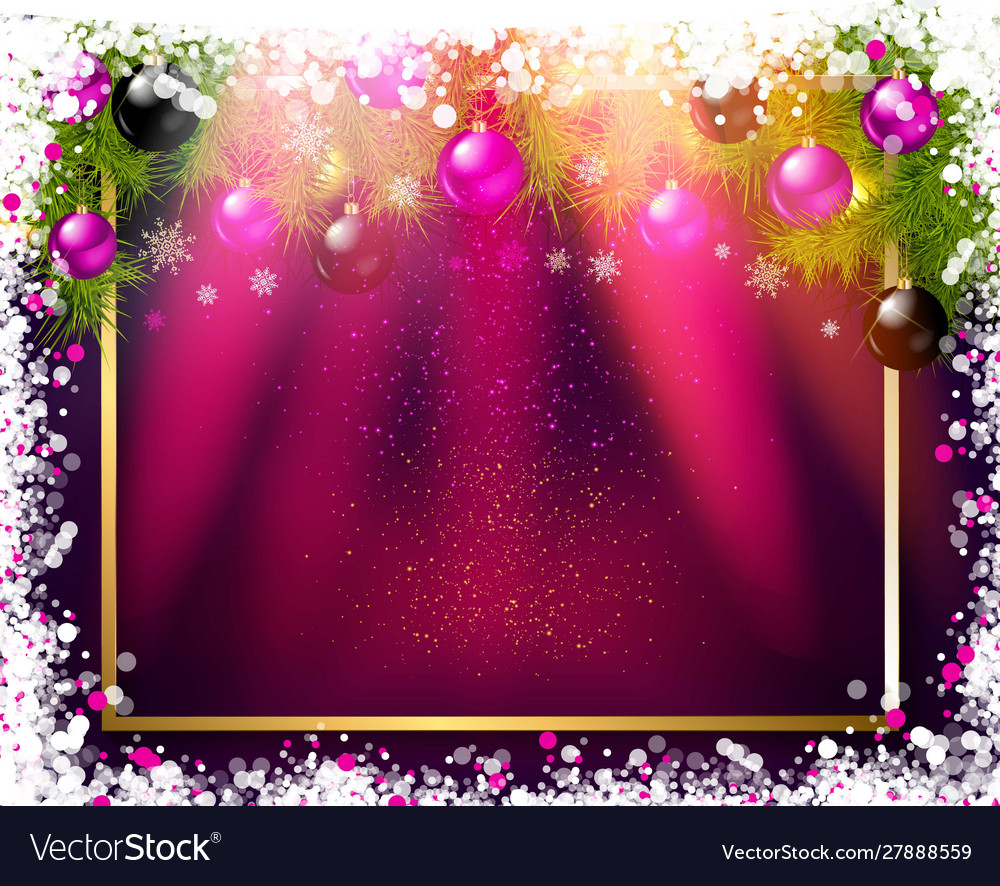 Rectangular christmas background Royalty Free Vector Image