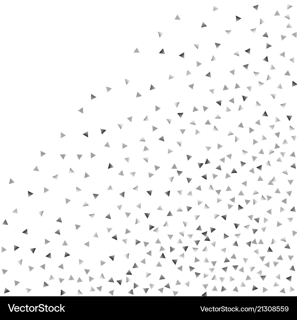 Silver confetti triangle on a white background Vector Image