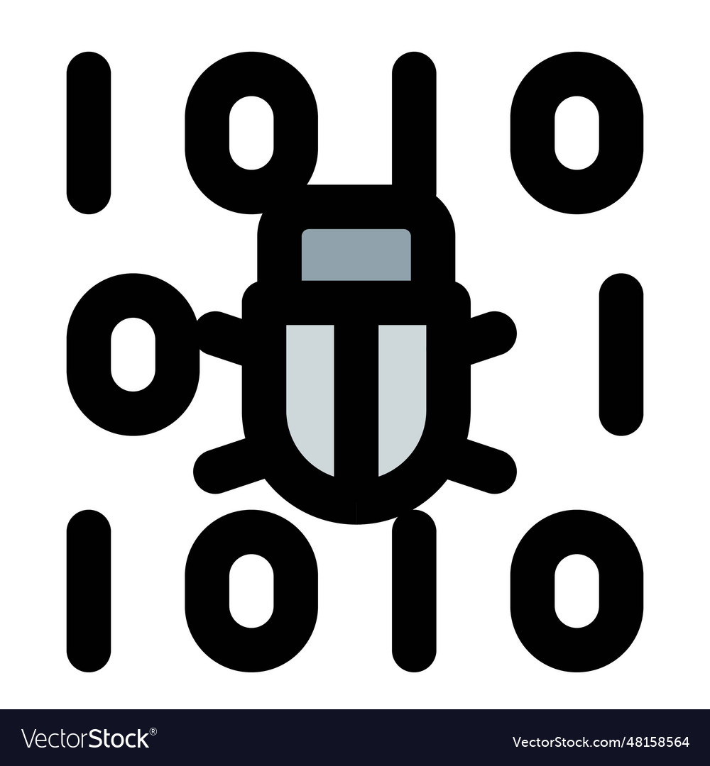 Bug find in binary code search Royalty Free Vector Image