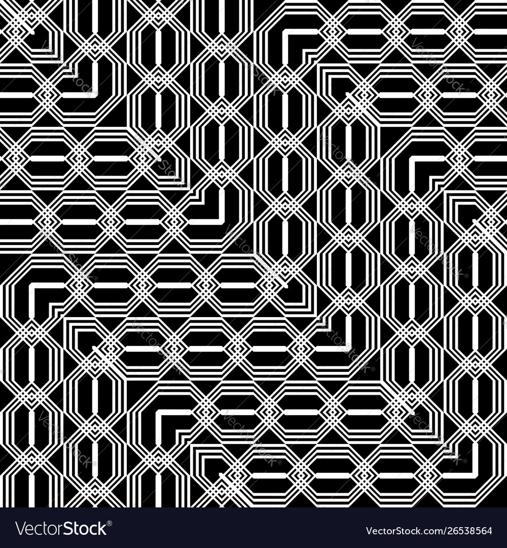 Design seamless monochrome geometric pattern Vector Image