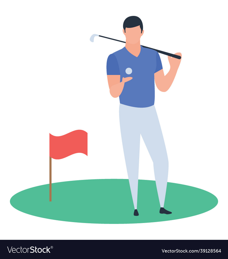 Golf player Royalty Free Vector Image - VectorStock