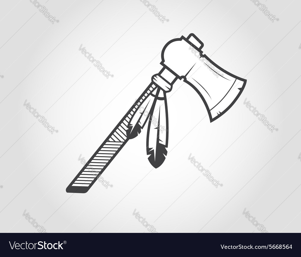 Native american tomahawk Royalty Free Vector Image