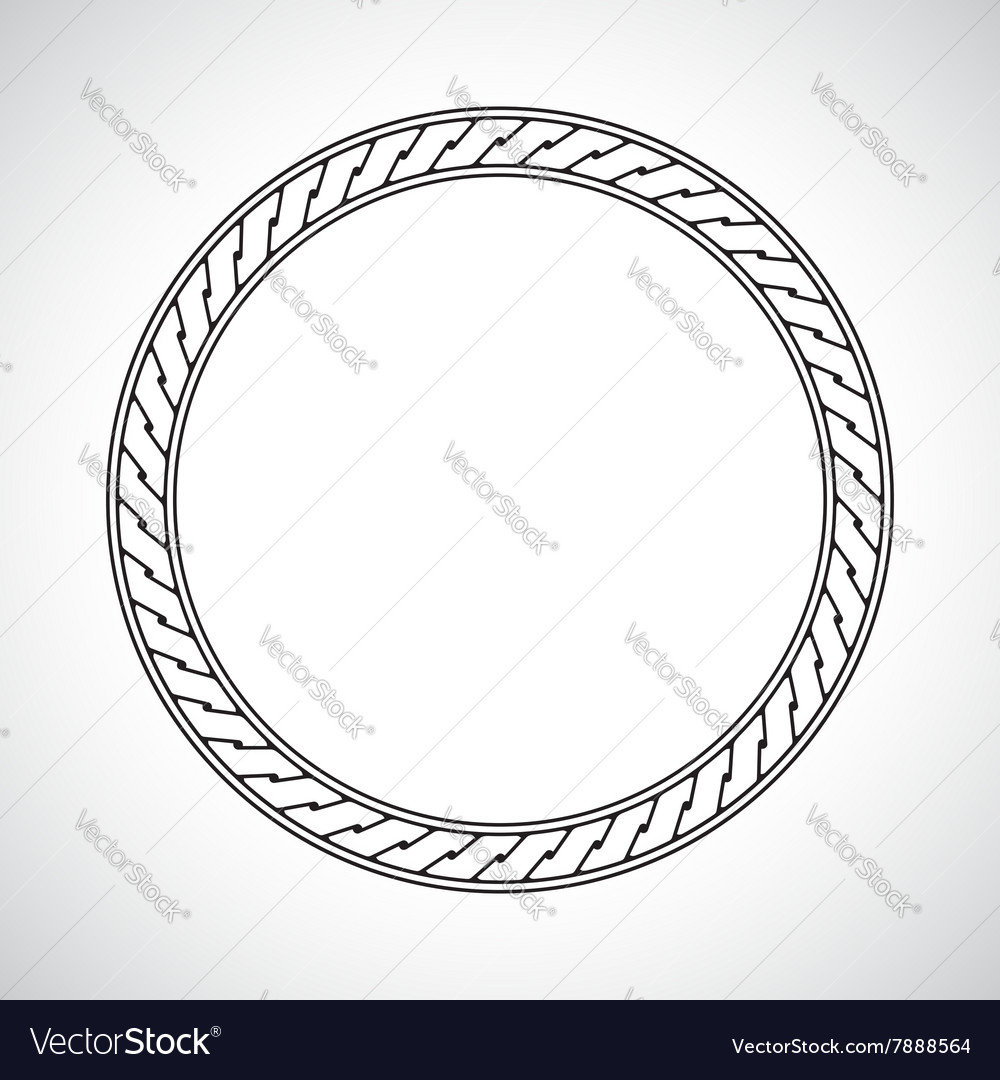 Ornamental circular simple classical frame Vector Image