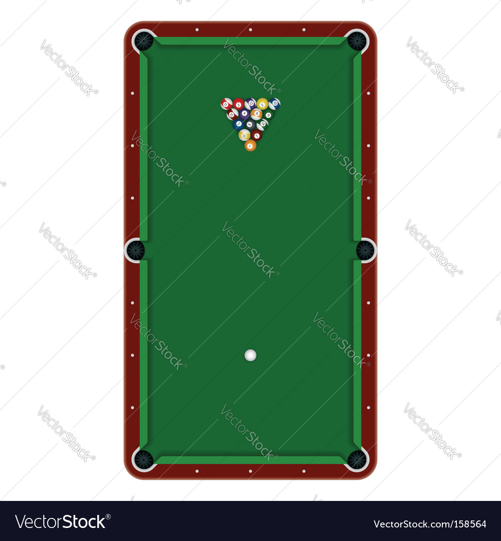 Pool table Royalty Free Vector Image - VectorStock