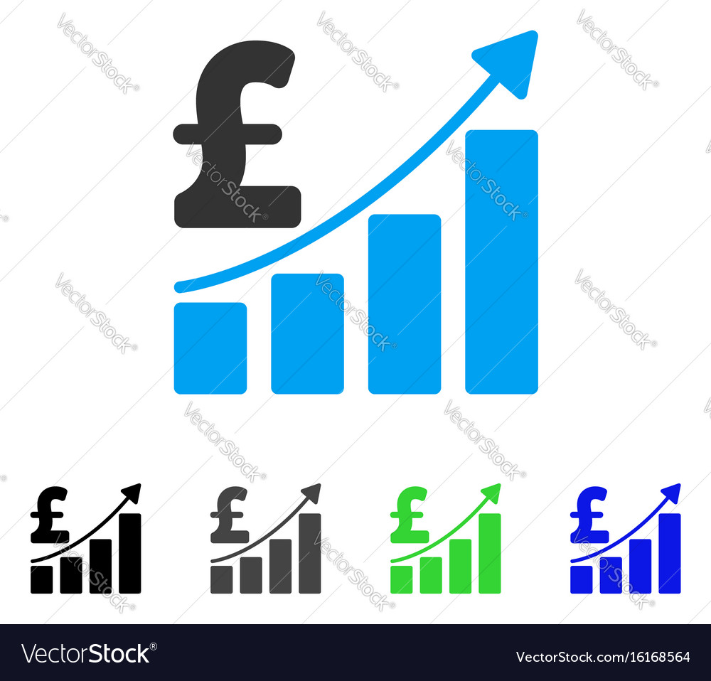 Pound sales growth chart flat icon Royalty Free Vector Image Pound sales growth chart flat icon Royalty Free Vector Image
