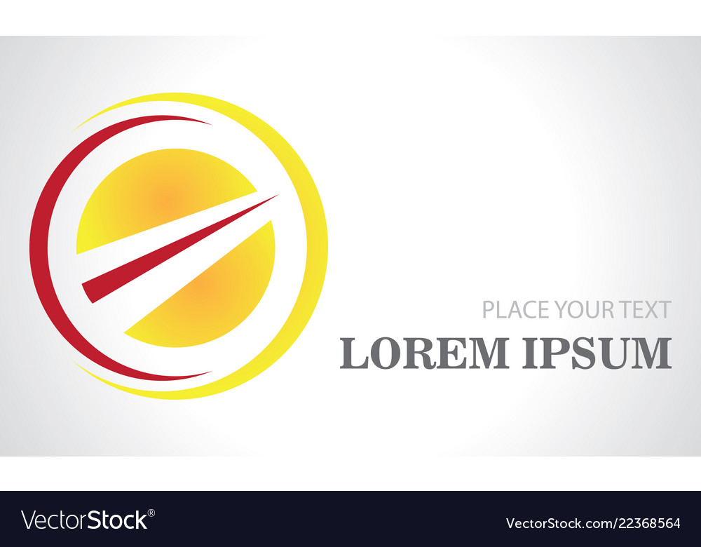 Round technology logo Royalty Free Vector Image