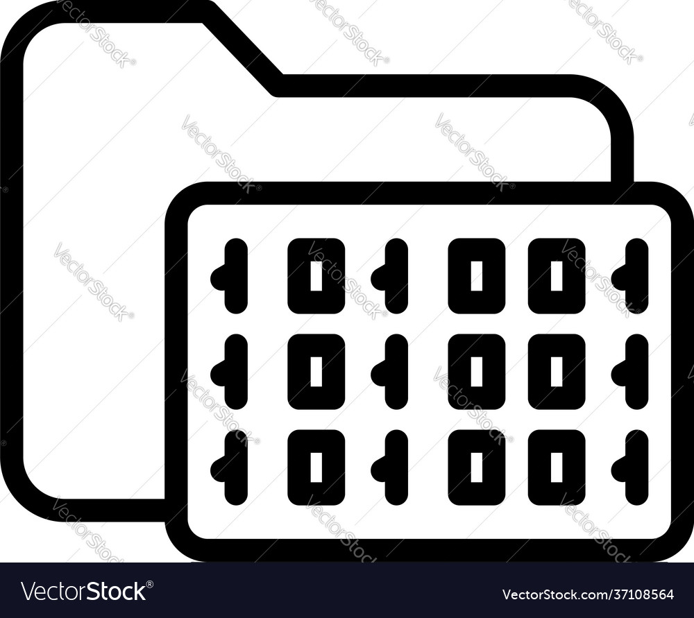 Safe cipher icon outline style Royalty Free Vector Image