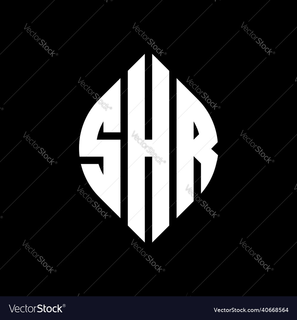 Shr circle letter logo design Royalty Free Vector Image
