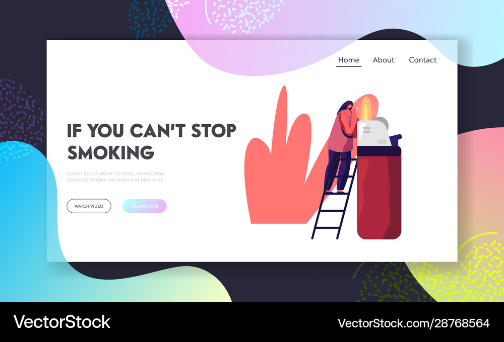 Smoking addiction causing harm to health problem Vector Image