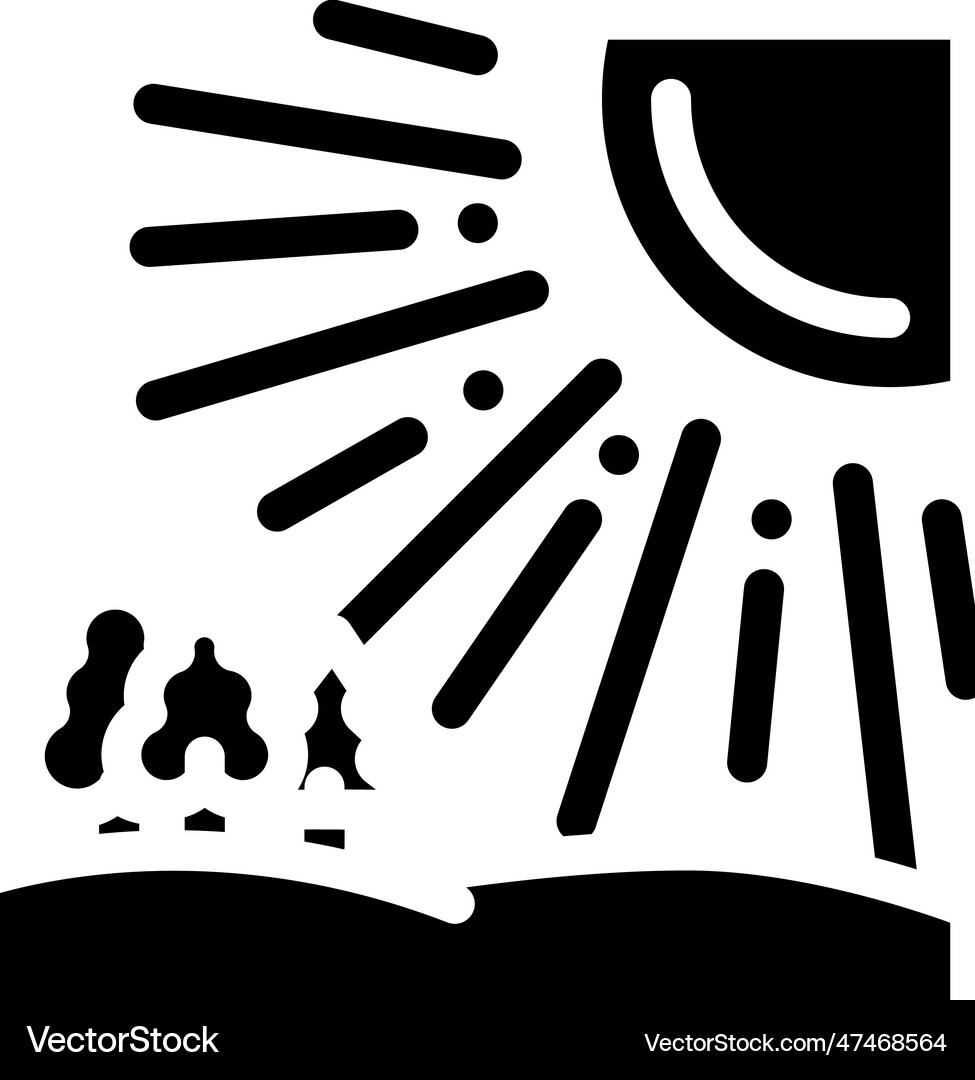 Sunny day sun summer sunlight glyph icon Vector Image