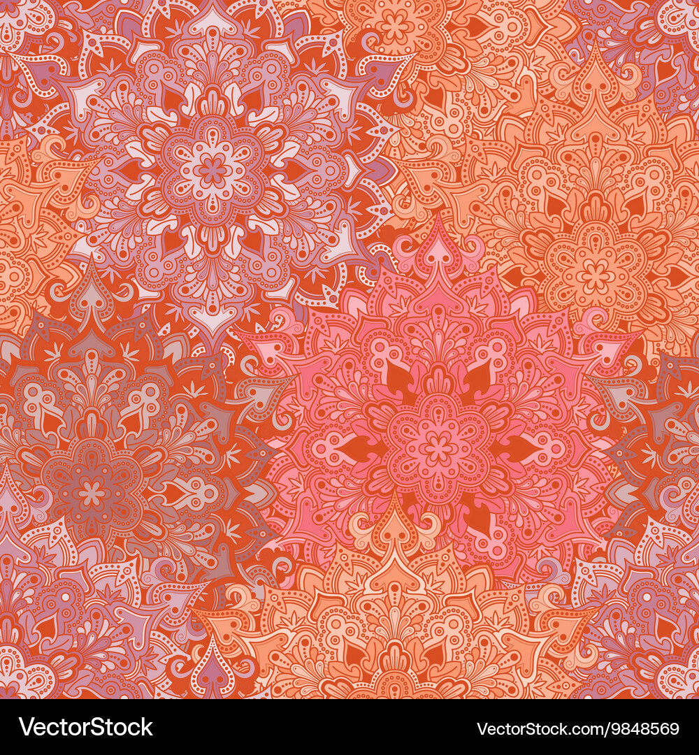 Boho flower pattern Royalty Free Vector Image - VectorStock