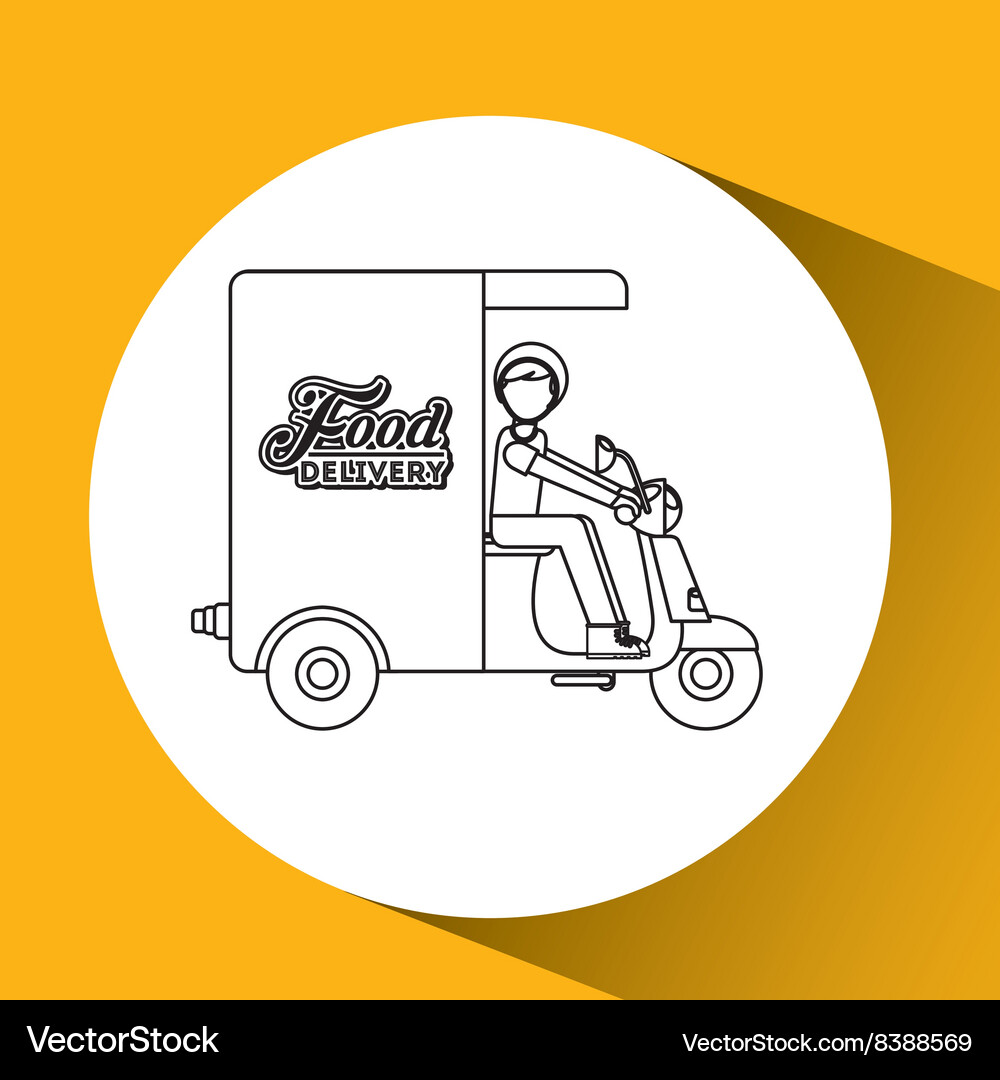 Food delivery design Royalty Free Vector Image