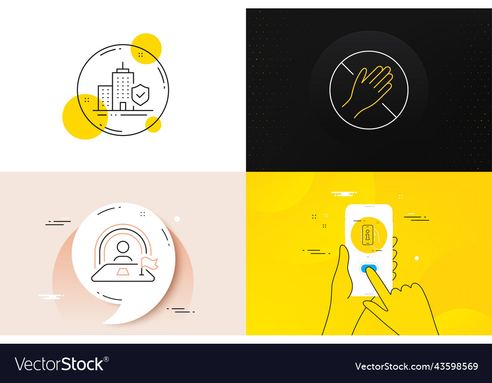 Minimal Set Of Lgbt Dont Touch And Apartment Vector Image