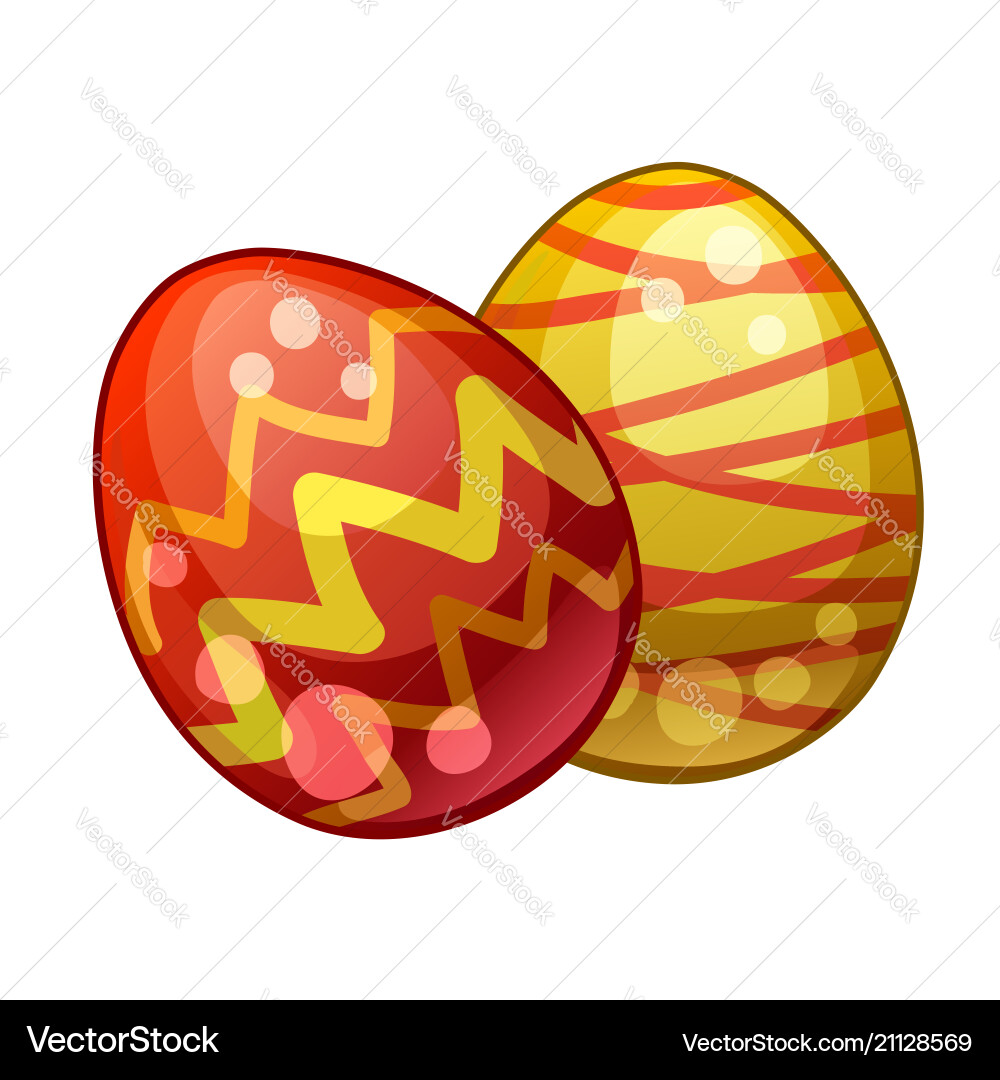 Two easter eggs Royalty Free Vector Image - VectorStock