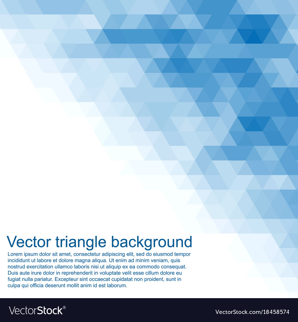 Blue triangle background Royalty Free Vector Image