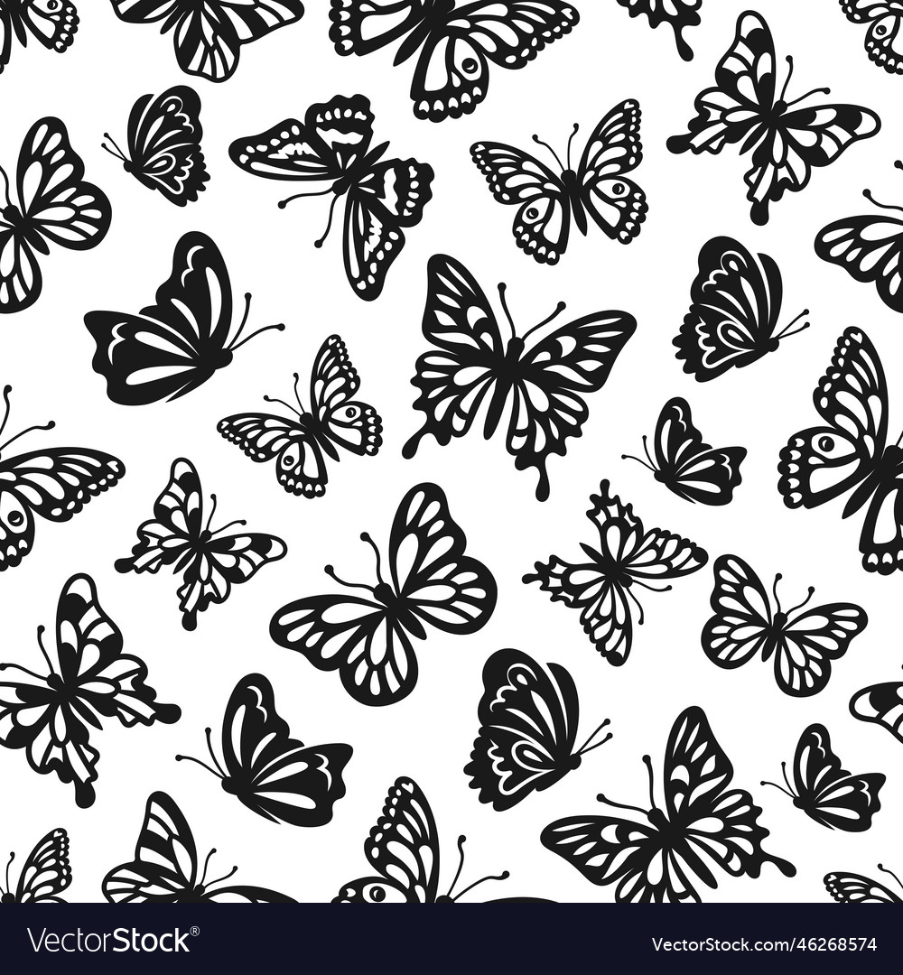 Butterflies pattern Royalty Free Vector Image - VectorStock