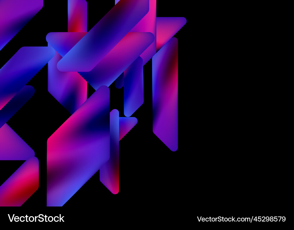 Fluid color dynamic geometric shapes abstract Vector Image